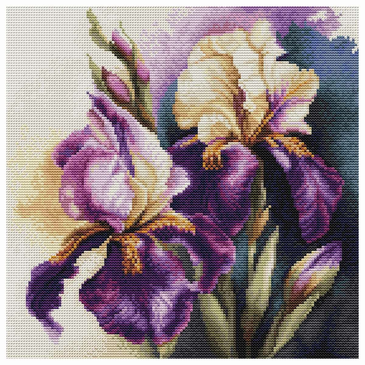 Набор для вышивания крестиком 'Ирис', 22*22см, Luca-S, B7023