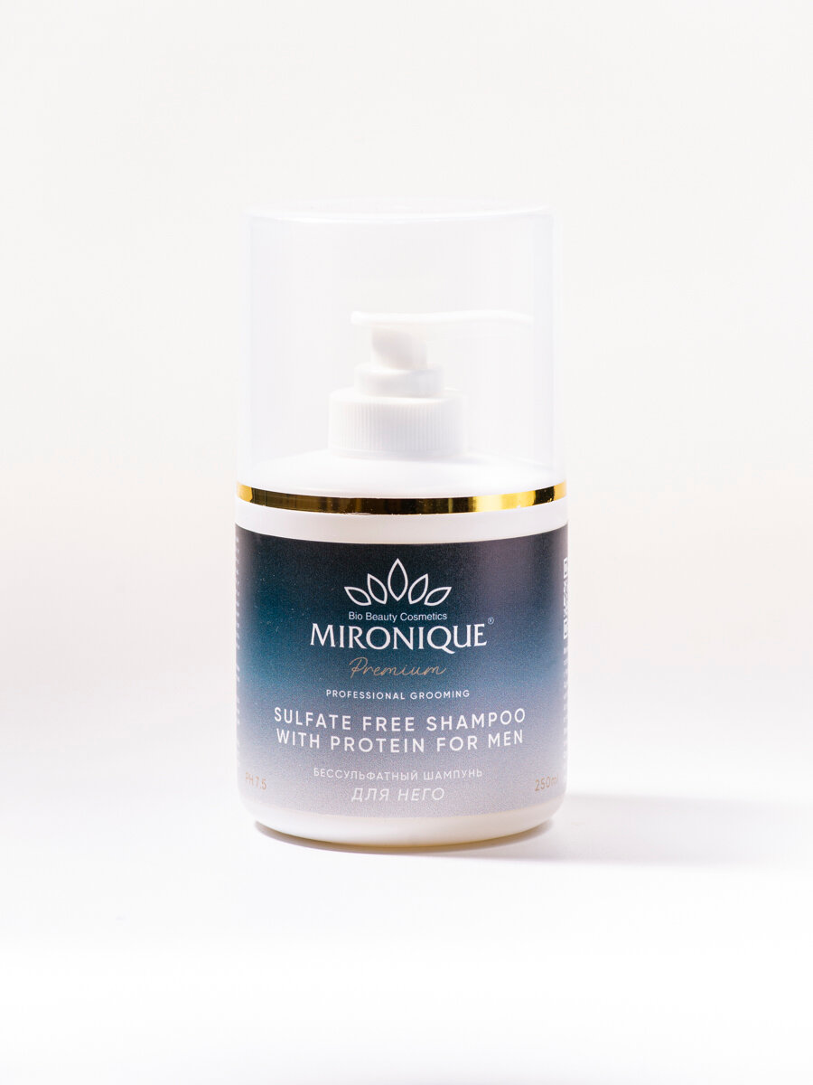 Шампунь мужской с коллагеном и ионами меди от выпадения волос Mironique
