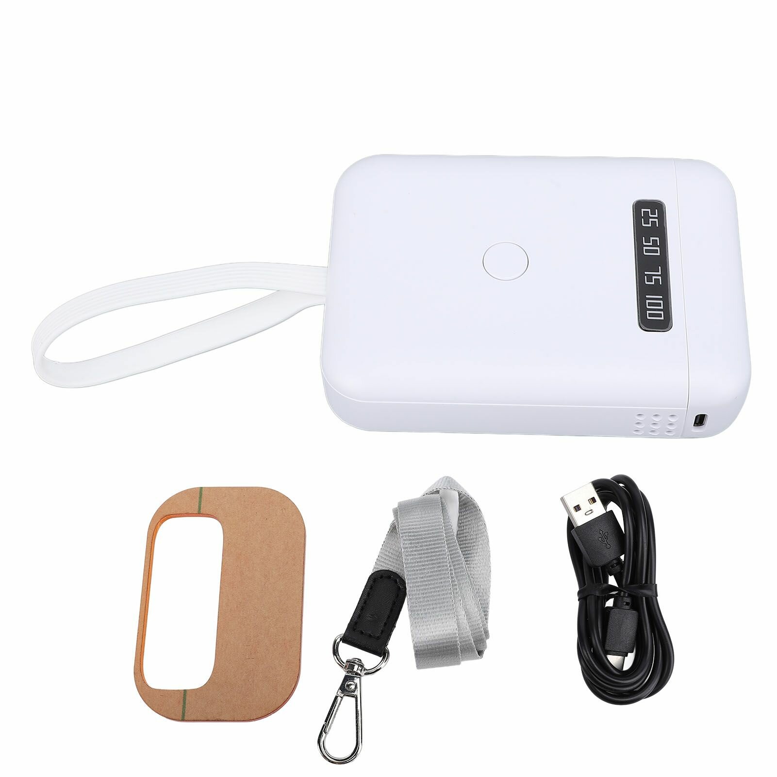 405 нм светодиодная УФ-лампа для наращивания волос, ручная УФ-лампа для отверждения клея, аккумулятор 5000 мАч, перезаряжаемый инструмент для наращивания волос для домашнего салона, белый цвет