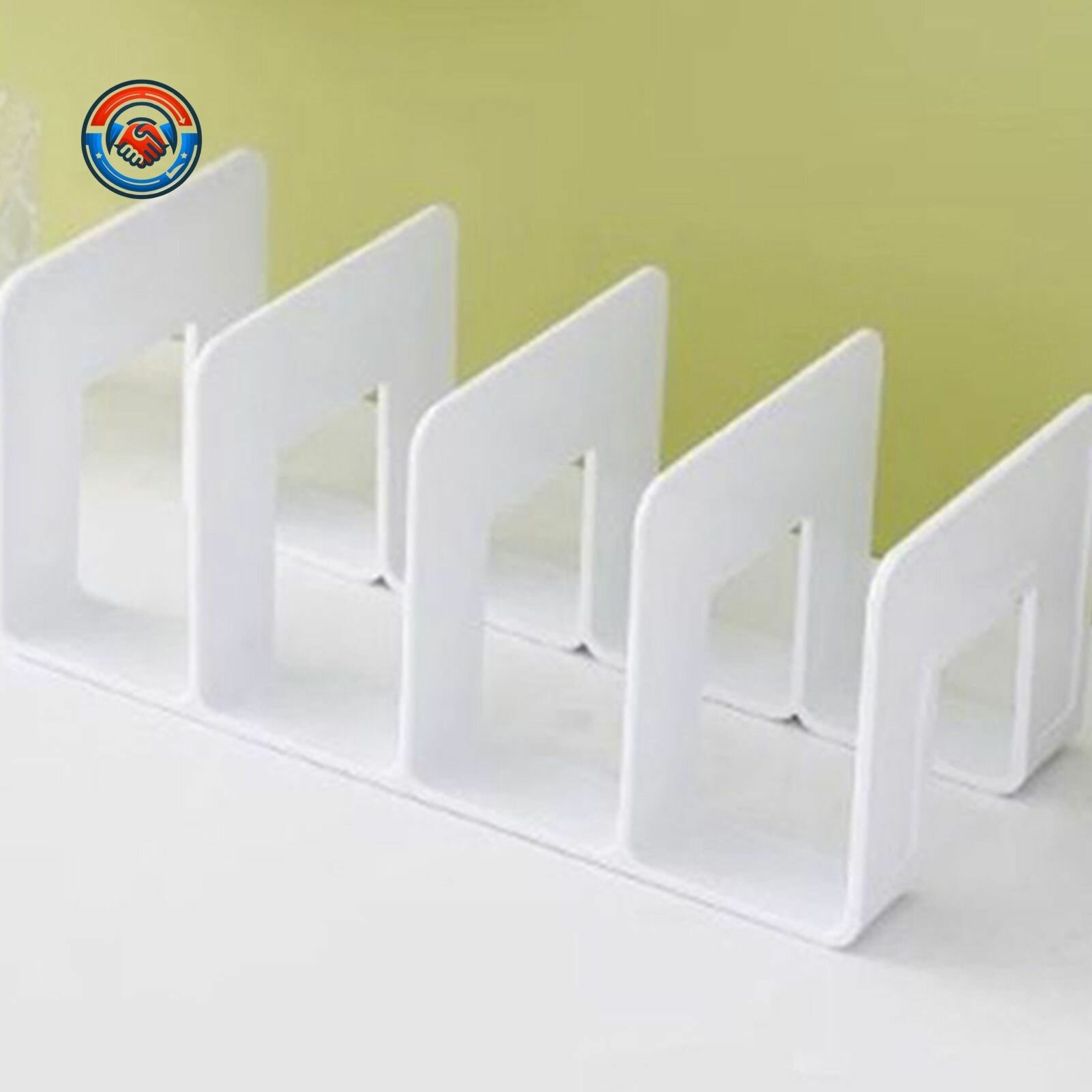 Настольный органайзер из прочного пластика, 4 секции, вертикальный держатель для книг и бумаг, компактный канцелярский набор для офиса и дома