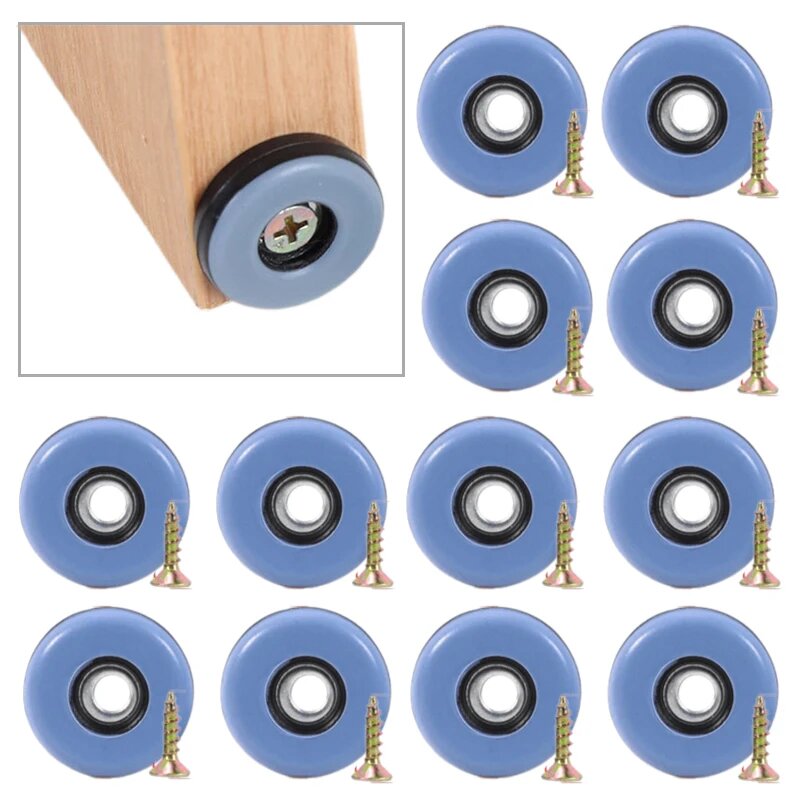 20 шт, 19 мм, мебельный слайдер для ног с винтами, круглые противоскользящие бесшумные подушечки для стола, стула, ножки, домашний диван, защитные коврики для ног