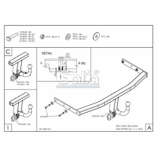 Фаркоп GALIA S074A