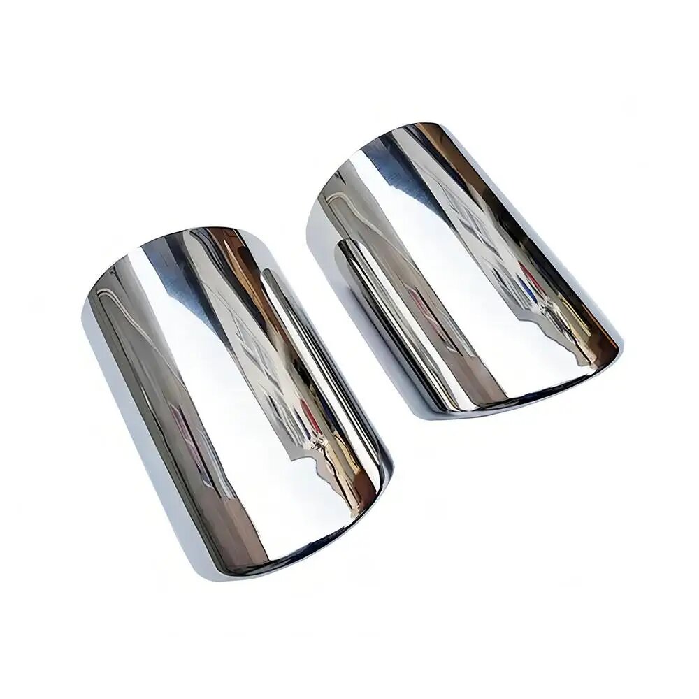 2 шт. Автомобильная выхлопная труба, хромированный наконечник глушителя из нержавеющей стали для AUDI Q7 TDI Quattro 2006 2007 2008 2009 2010-2013, автомобильные аксессуары, 95mm Silver