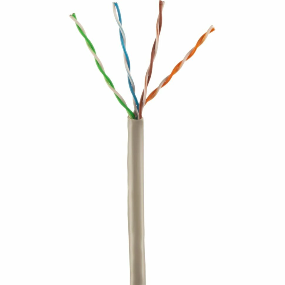 Кабель BigTech BT-CECR-003 медь UTP 4 пары, кат.5e AWG24 PVC 305м сер, 2208475