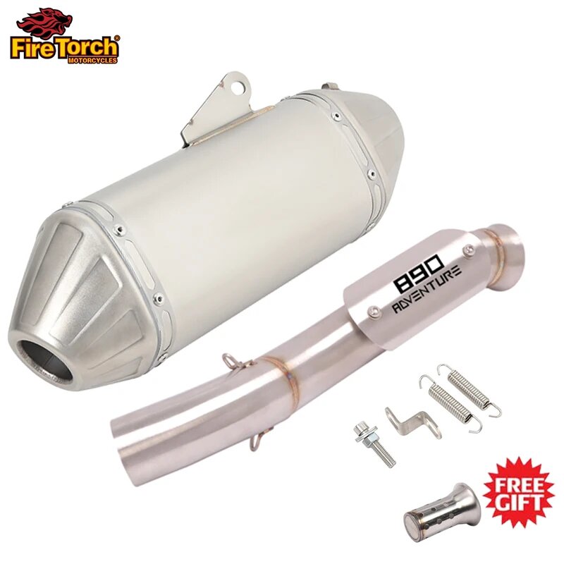 Выхлопной глушитель для мотоцикла с полной системой, среднее соединение, труба Espace Moto, модификация, слипоны для KTM 890 ADV DUKE 890 Adventure R 2019-2022, B-No Laser