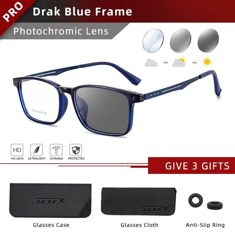 SZTZX Сверхлегкие очки для чтения из чистого титана C3-Photochromic, +250