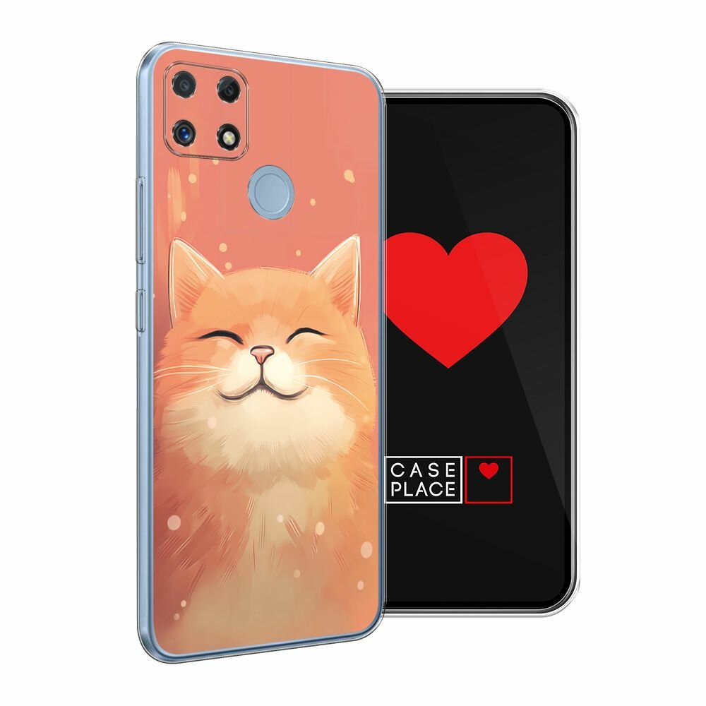 Чехол на Realme C25/C25s / Реалми С25/C25s с принтом "Довольный рыжий котик" — фото 1