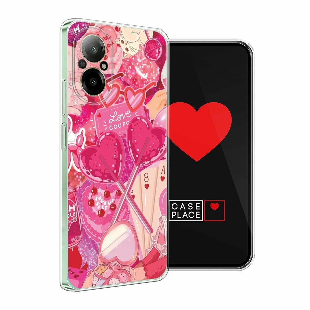 Чехол на Realme C67 4G / Реалми C67 4G с принтом "Love coupon - 14 февраля" — фото 1