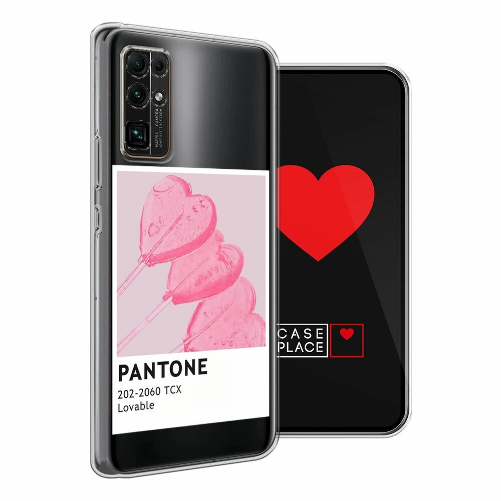 Чехол на Honor 30 / Хонор 30 с принтом "Pantone Lovable 2 - 14 февраля", прозрачный — фото 1