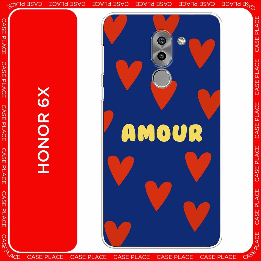 Чехол на Honor 6X / Хонор 6Х с принтом "Amour art - 14 февраля"
