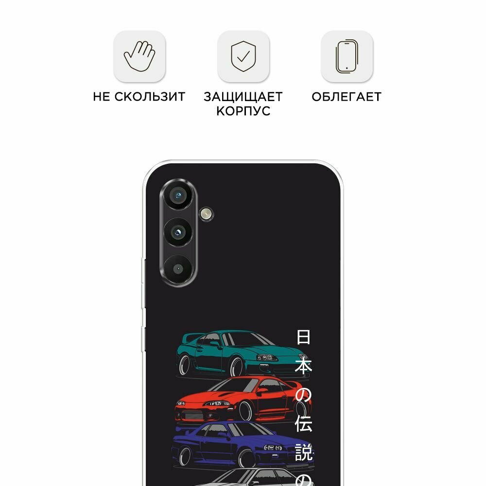 Чехол на Samsung Galaxy A34 / Самсунг A34 с принтом "JDM Legend cars" — фото 1