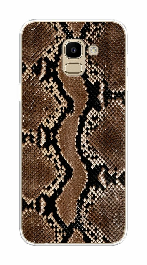 Чехол на Samsung Galaxy J6 2018 / Самсунг Галакси Джей 6 2018 с принтом Кожа питона