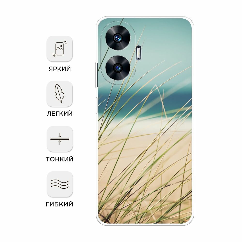 Силиконовый чехол на Realme C55 / Реалми C55 с принтом "Морской пляж" — фото 1