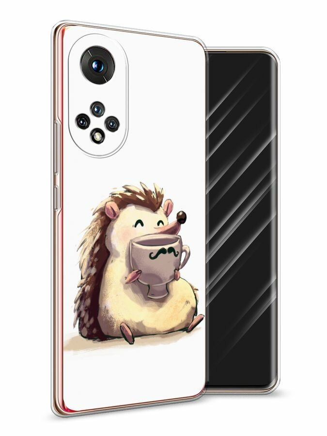 Чехол на Honor 50/Huawei Nova 9 / Хонор 50/Хуавей Нова 9 с принтом "Еж кофеман"