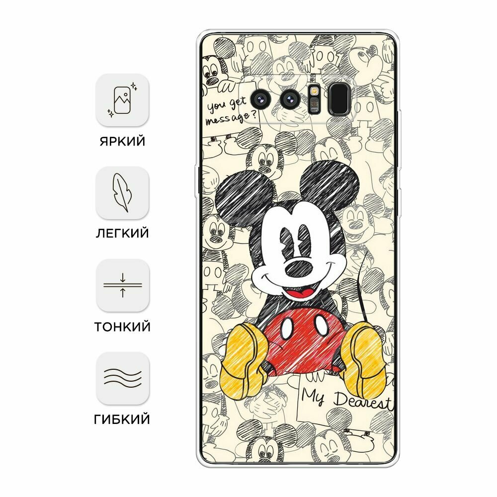 Чехол на Samsung Galaxy Note 8 / Самсунг Галакси Нот 8 с принтом "Микки Маус" — фото 1