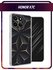 Силиконовый чехол на Honor X7c / Хонор X7c с принтом "Черные полигоны"