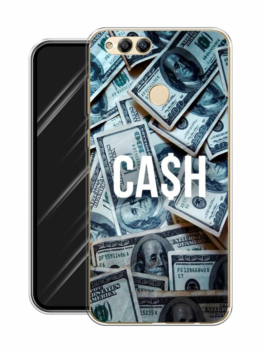 Силиконовый чехол на Honor 7X / Хонор 7Х с принтом Cash — фото 1