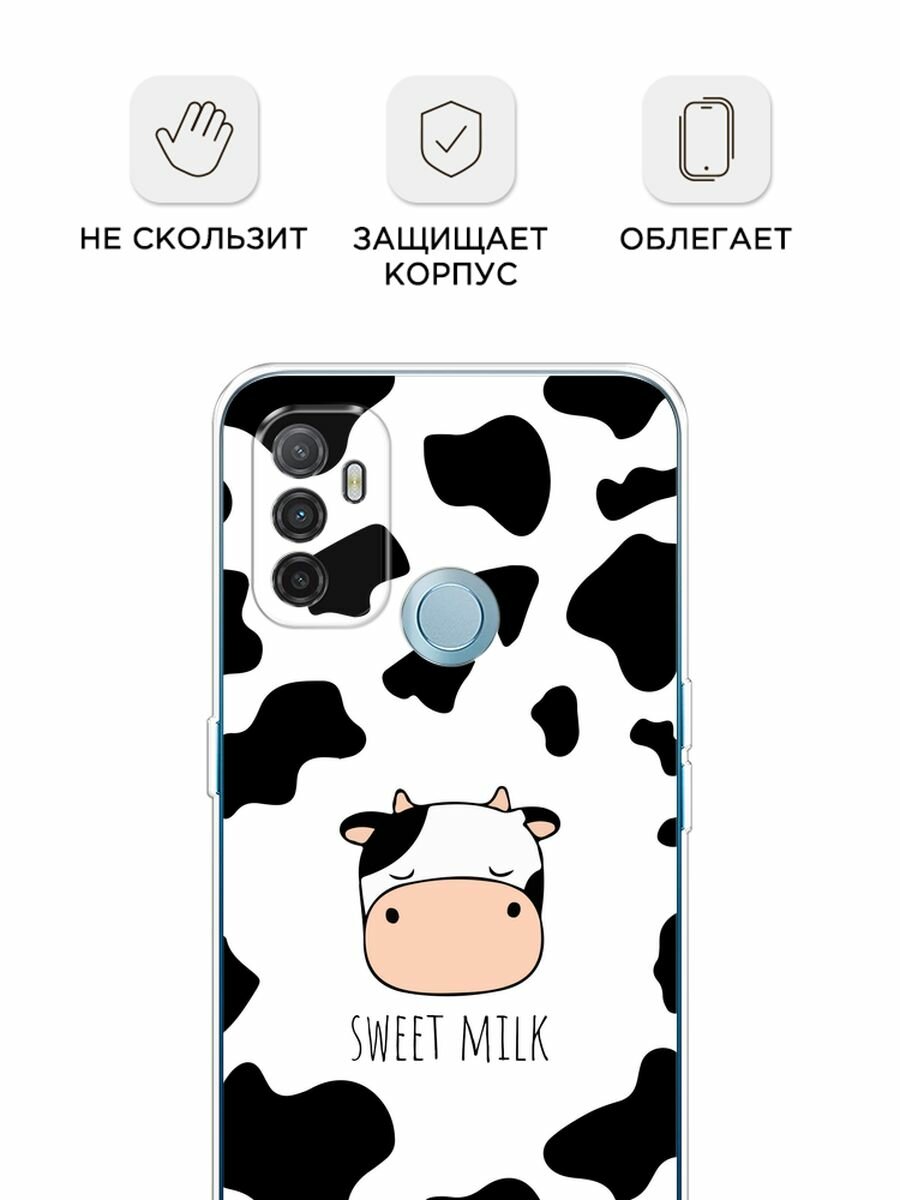 Силиконовый чехол на Oppo A53 / Оппо А53 с принтом Sweet milk — фото 1