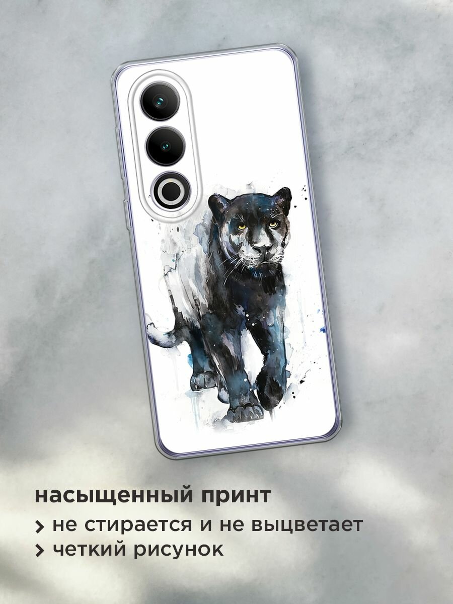 Чехол на Oneplus Ace 3V / Ван Плас Эйс 3V с принтом "Пантера арт 3" — фото 1