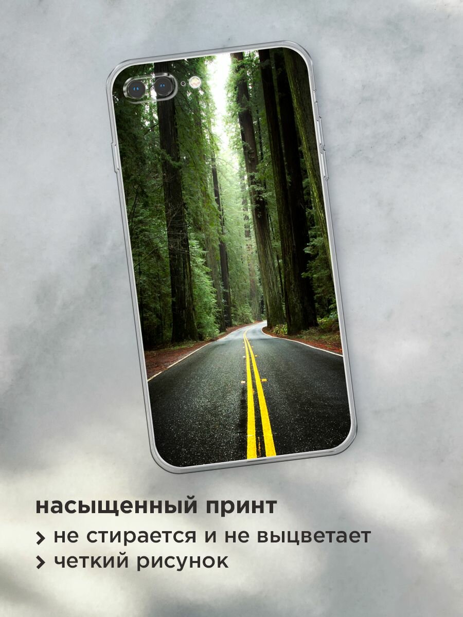Чехол на Apple iPhone 7 Plus / Айфон 7 Плюс с принтом "Лес 17" — фото 1