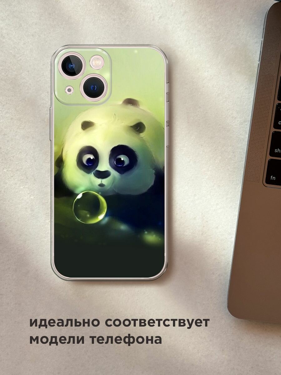 Чехол на Apple iPhone 13 mini / Айфон 13 мини с принтом "Малыш панды" — фото 1