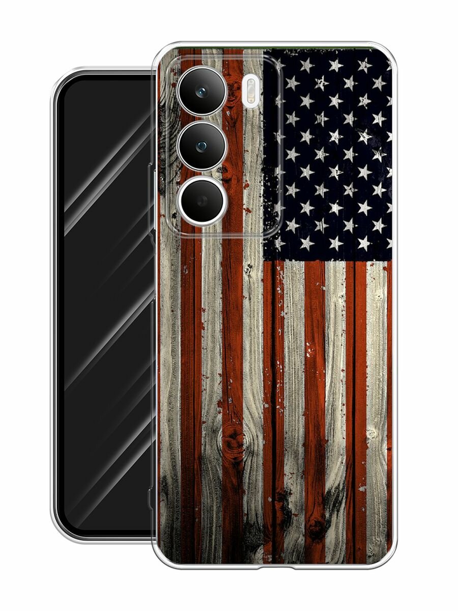 Силиконовый чехол на Realme C71/P3 Lite 4G / Реалми С71/P3 Лайт 4G с принтом "США" — фото 1