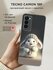 Чехол на Tecno Camon 18P / Техно Камон 18Р с принтом "Белый крольчонок в шапке"
