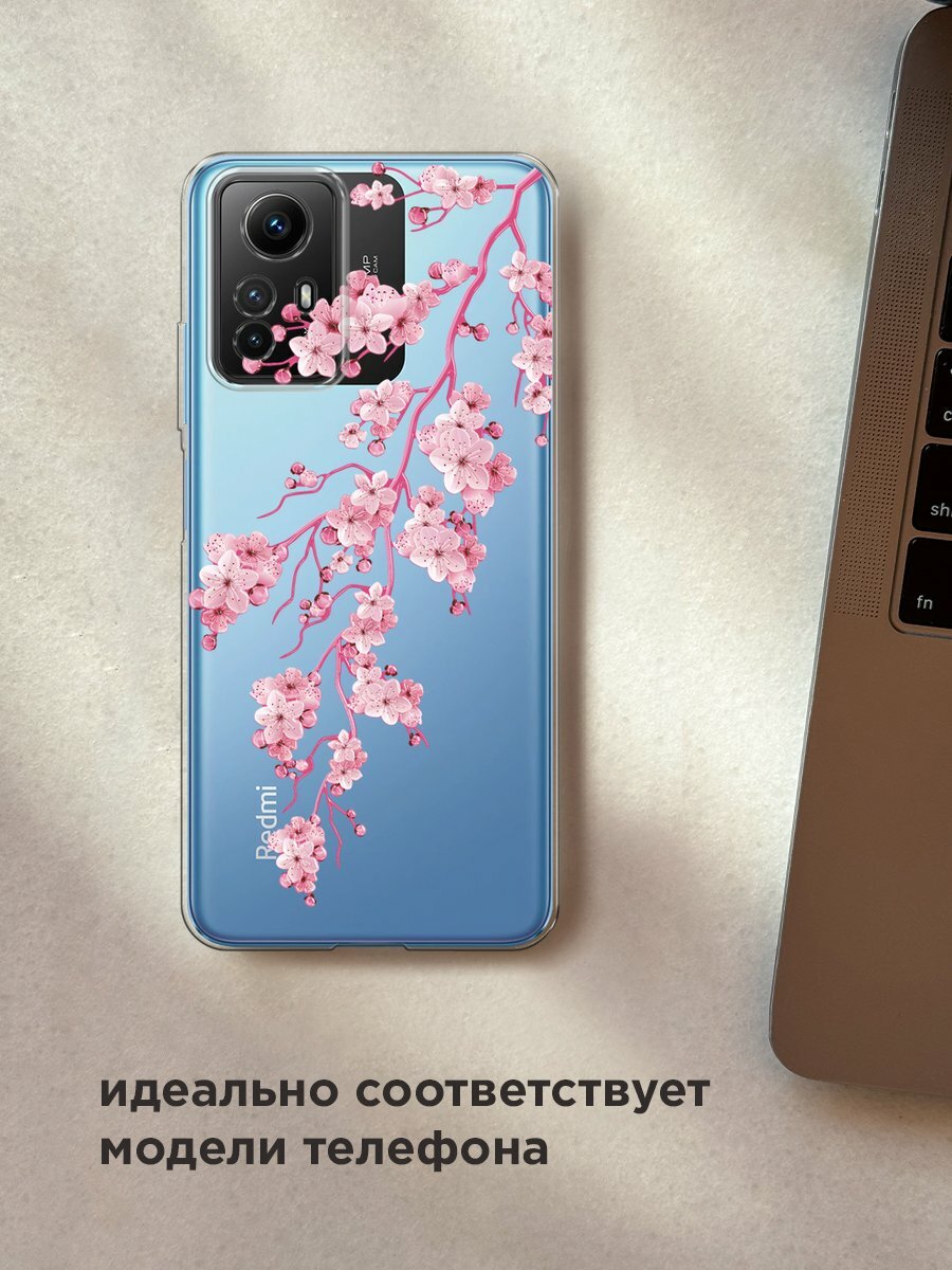 Чехол на Xiaomi Redmi Note 12S / Сяоми Редми Ноут 12S с принтом "Ветка сакуры 2" — фото 1