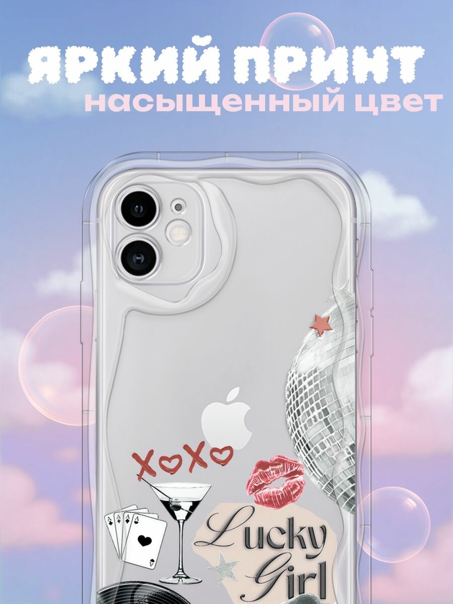 Чехол на Apple iPhone 11 / Айфон 11 с принтом xoxo lucky girl 2 — фото 1