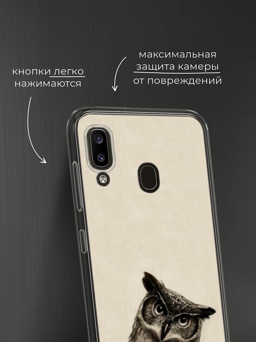Чехол на Samsung Galaxy A30/A20 / Самсунг Галакси A30/A20 с принтом "Сова" — фото 1