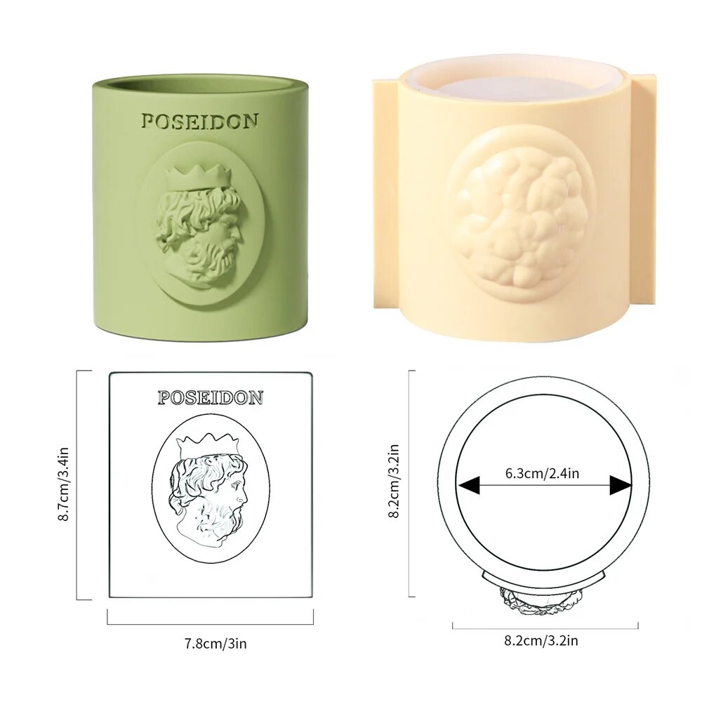 Силиконовая форма для свечей "Мифология", Boowan Nicole MSH955