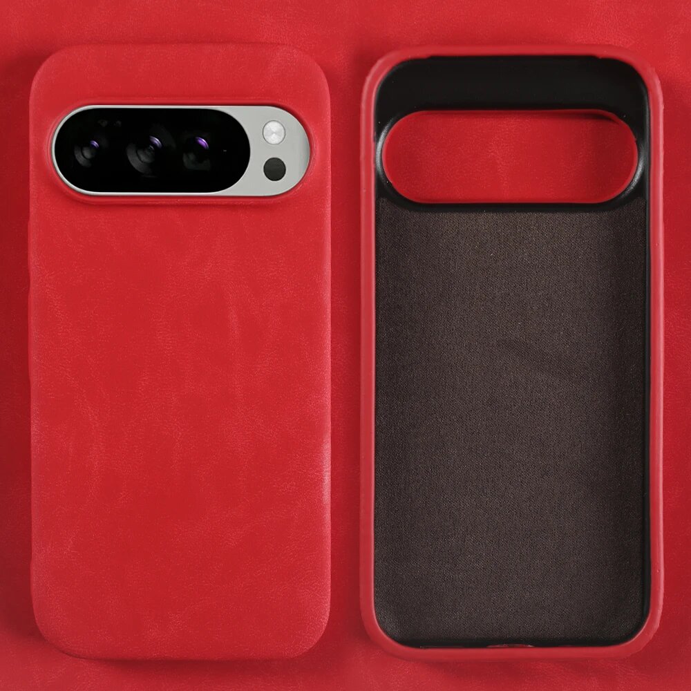 Модный однотонный кожаный чехол для Google Pixel 11 10 Pro XL 9 Гугл Пиксель 10 Про XL, Red A26314