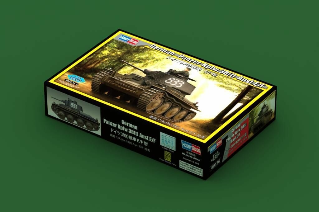 HOBBYBOSS 80136 1/35 Немецкий Panzer Kpfw.38(t) Ausf. E/F сборная модель танка