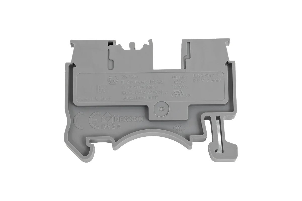 Degson DS2.5-01P-11-00Z(H) клемма на дин-рейку 2.5 мм² push-in серый 100 шт