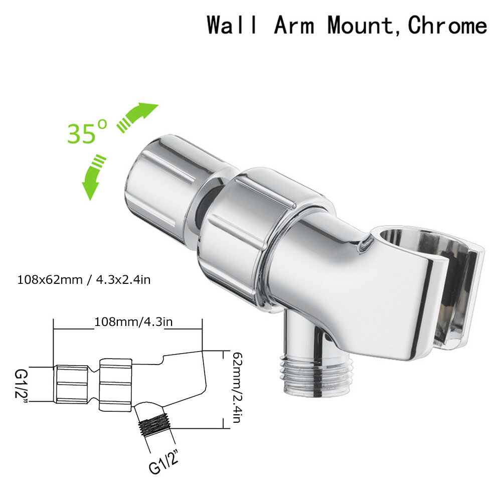 Переключатель для ванны и душа в американском стиле, ручная насадка для душа, регулируемый кронштейн, адаптер, аксессуар