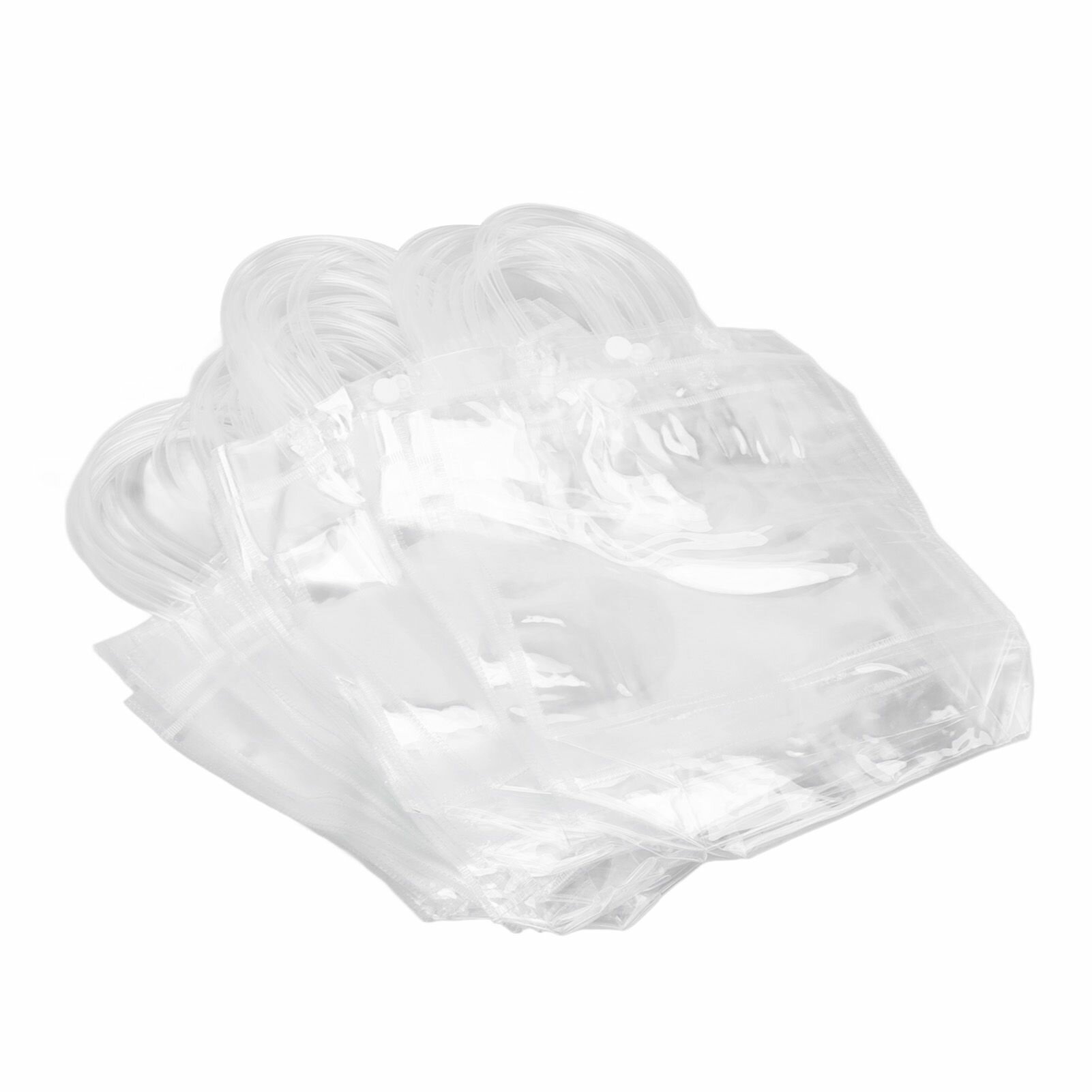 30 шт. Прозрачные сумки из ПВХ с ручками, переиспользуемые для подарочной упаковки, покупок, подарков на праздники