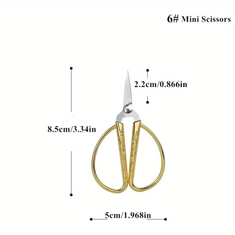 Золотые портновские ножницы из нержавеющей стали Scissors Type 6