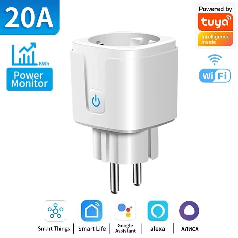 WiFi Smart Plug 20A, EU Power Monitor