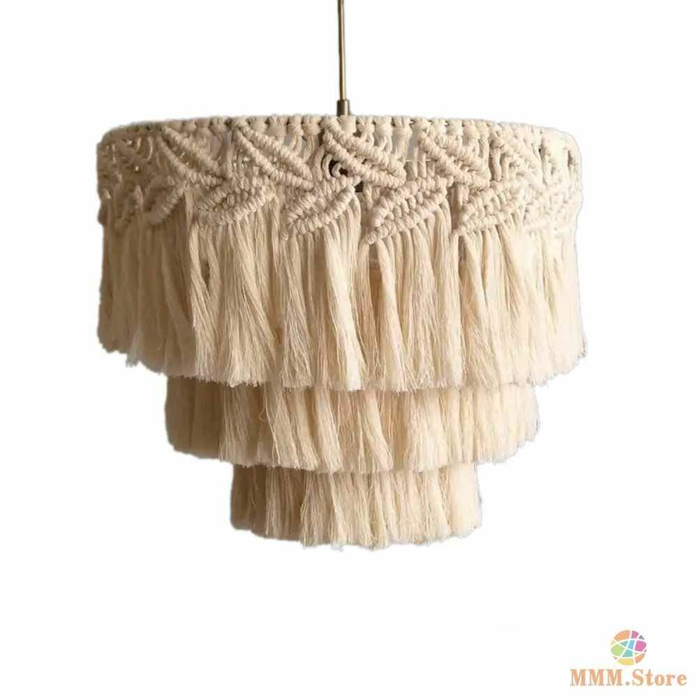 Скандинавский макраме абажур макраме тканый подвесной подвесной светильник крышка спальня гостиная богемный абажур