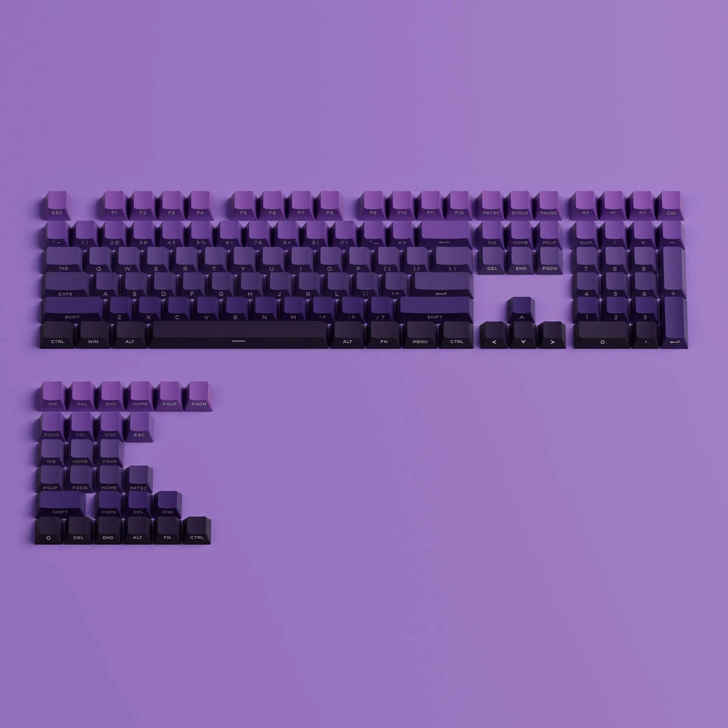 Akko Градиентные колпачки для клавиатуры Cherry PBT 135 шт Purple