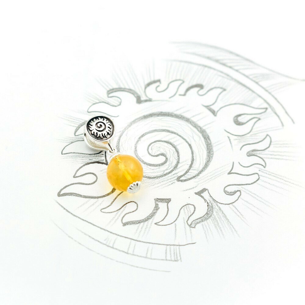 Подвеска, серебро, 925 проба, чернение