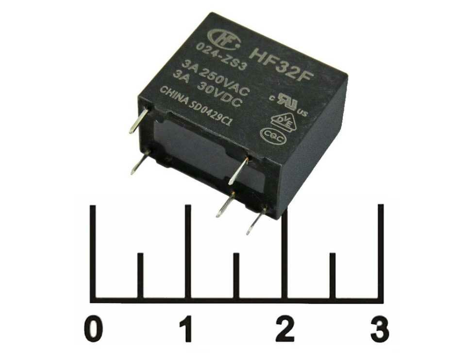 Реле =24V 3A/250V HF32F/024-ZS3
