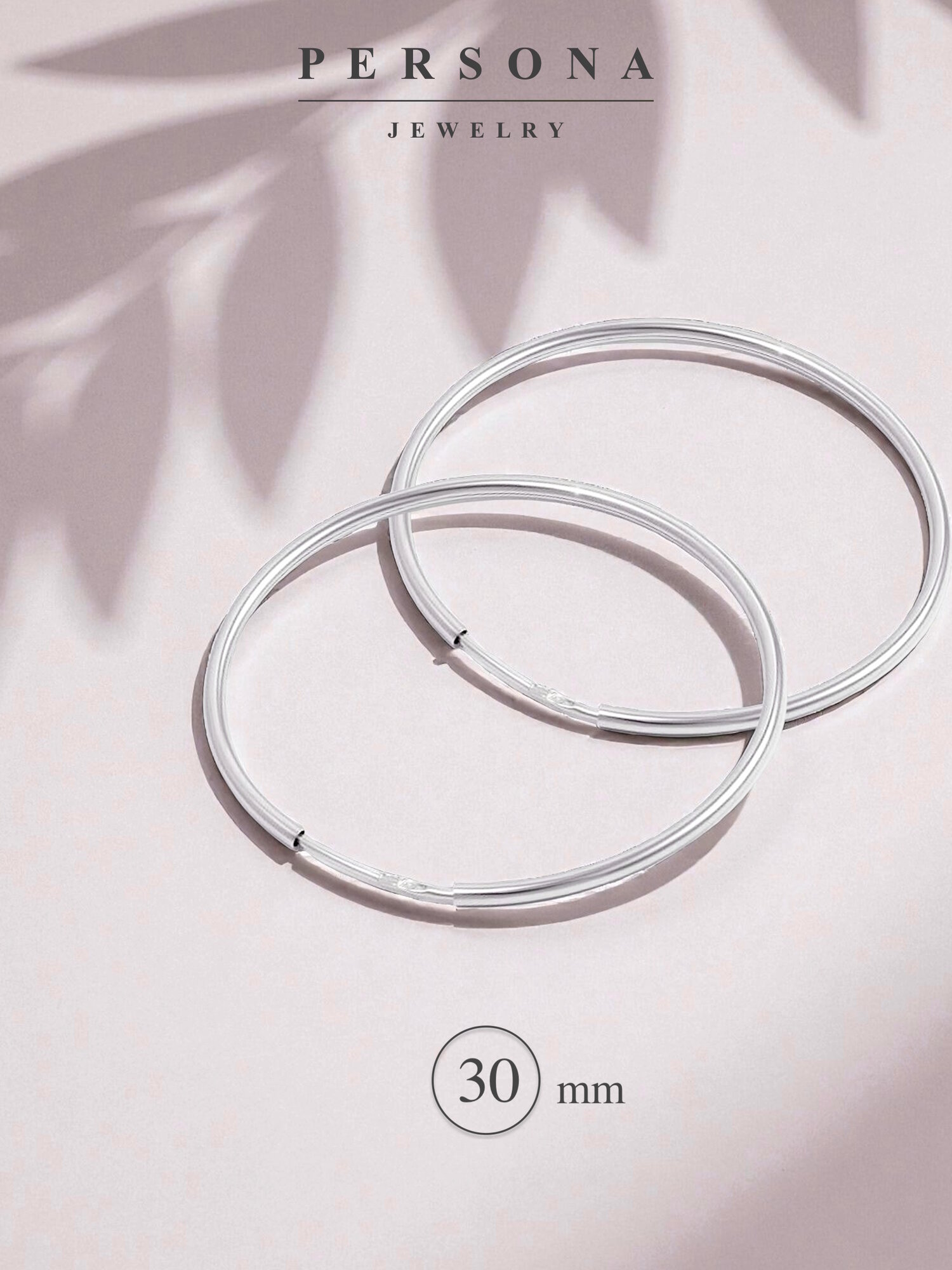 Серьги конго, серебро, 925 проба, родирование