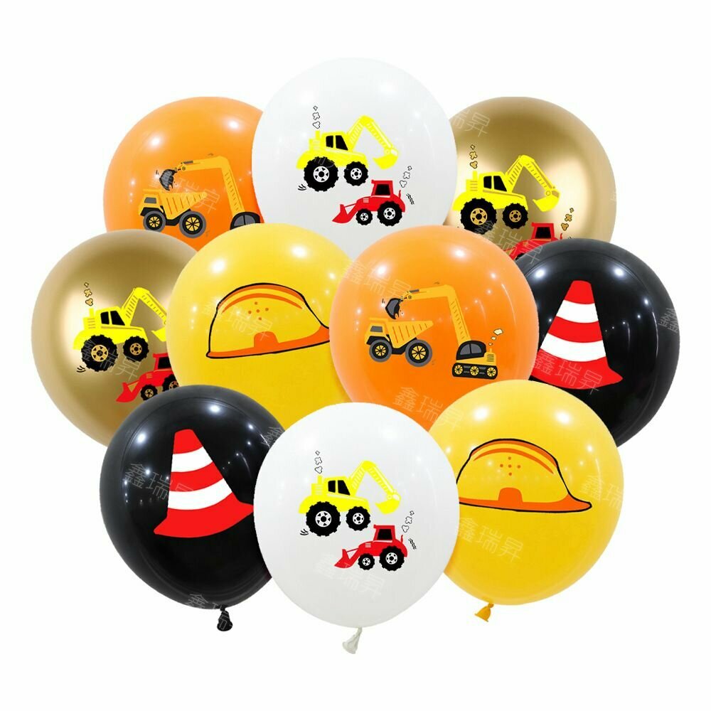 Набор воздушный шариков Строительная техника 10шт