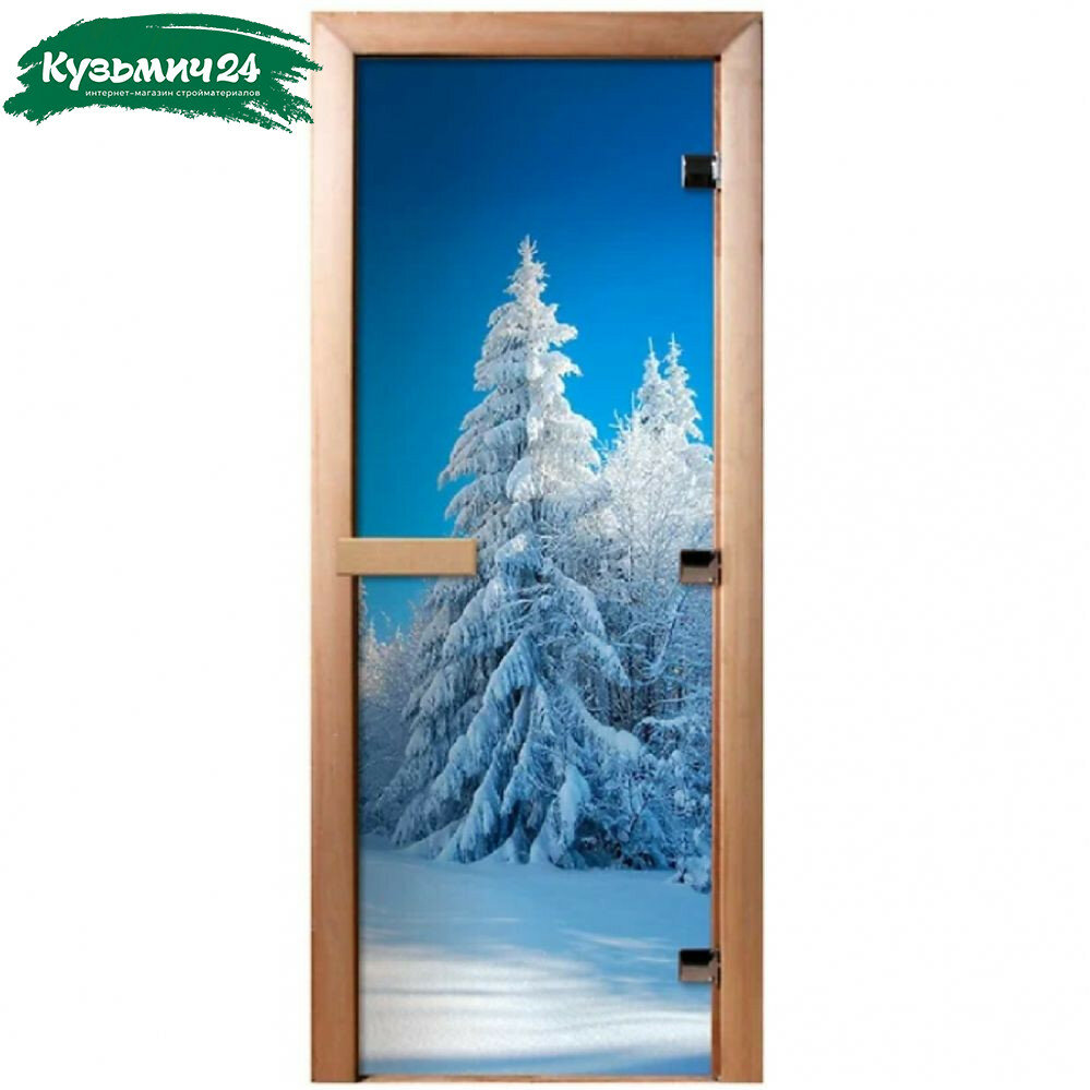 Дверь Doorwood с фотопечатью А079 1900х700 мм, стекло 8 мм, 3 петли, лиственная, 1 шт.