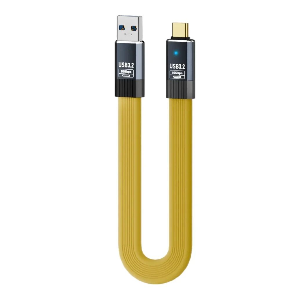 USB Type-C кабель, 20см, зеленый — фото 1