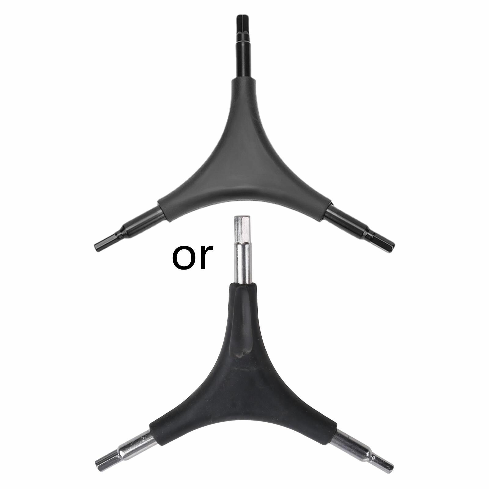 Y-образный гаечный ключ с тремя зубцами, черный