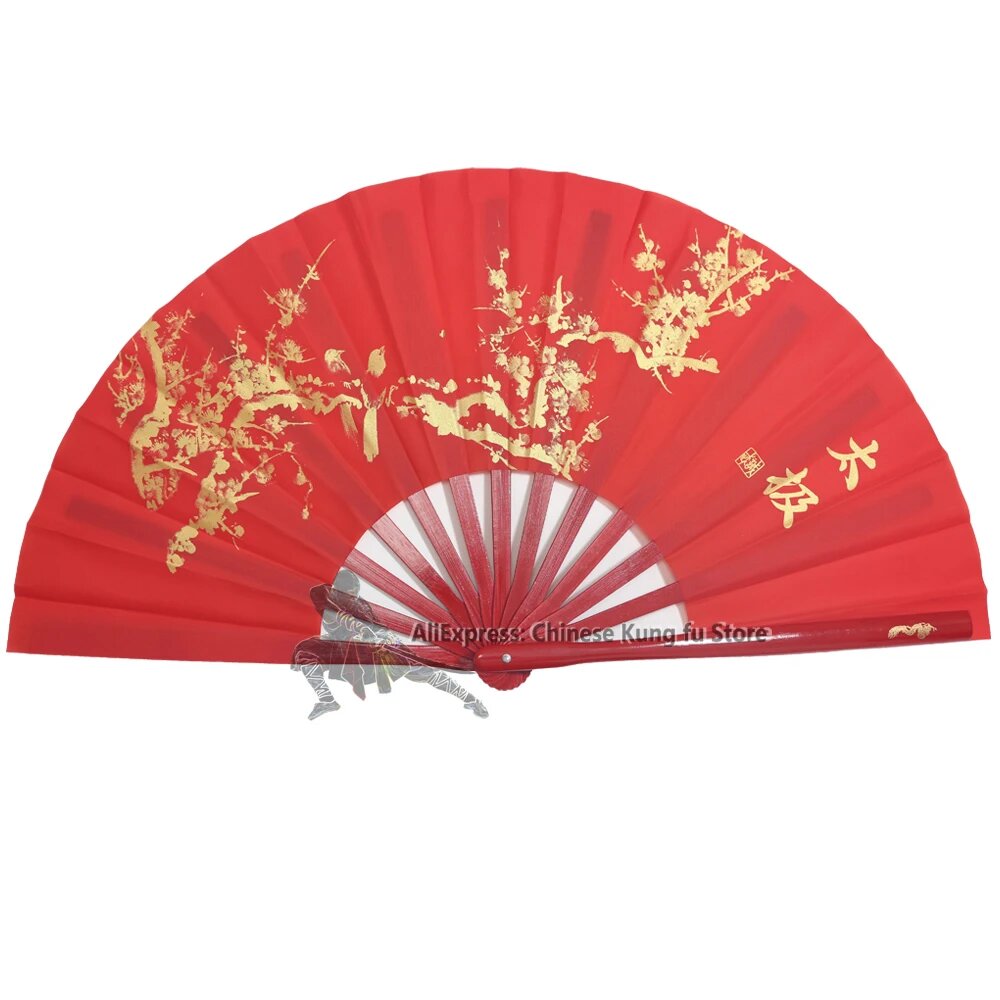 Бамбуковые веера для кунг-фу Tai Chi red right fan