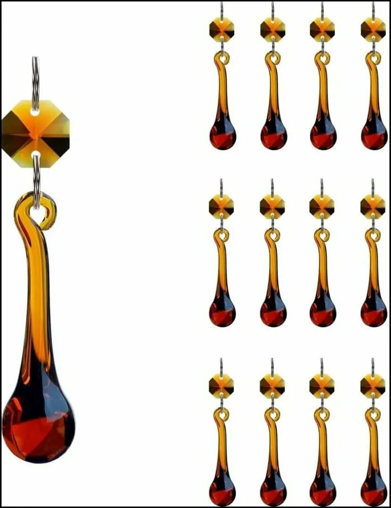 Хрустальные подвески в форме 8см капли бестселлер 12шт