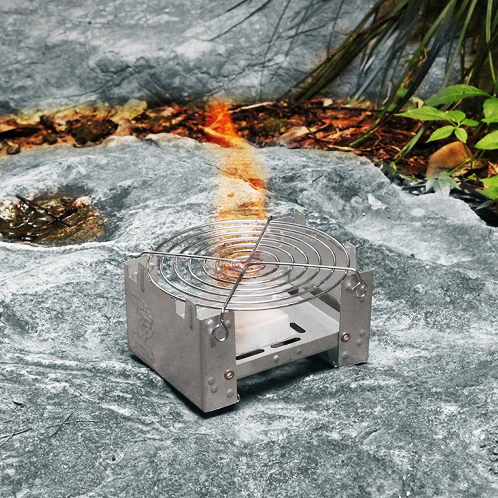 Портативная походная спиртовая печь, складная печь на твердом спиртовом топливе, мини-духовая печь для приготовления пищи на открытом воздухе, пикника, барбекю, восковая печь